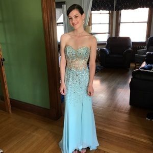 Dresses | Ice Blue Prom Dress | Poshmark